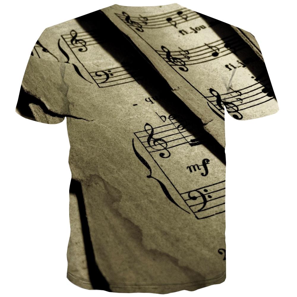 Music T shirts Men Instrument Tshirts Casual Retro T-shirts 3d Electr ...